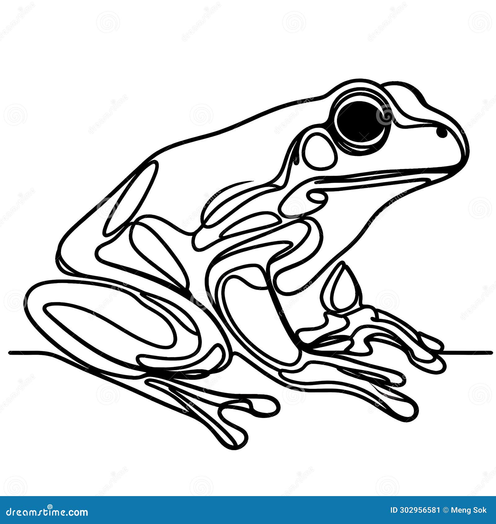 A White Background Showcases a Curious Frog with Large Eyes. Stock ...