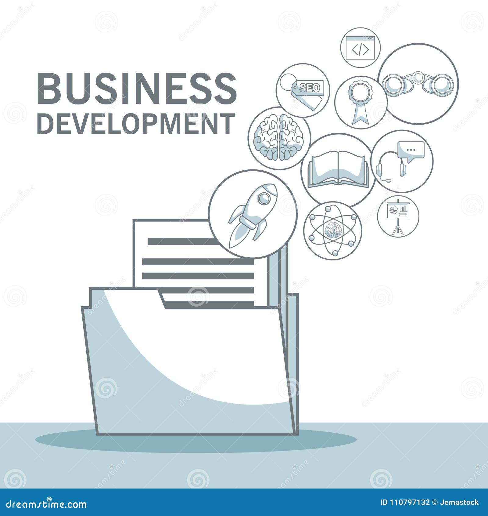 Floating Icons With Long Shadow Royalty-Free Stock Photo ...