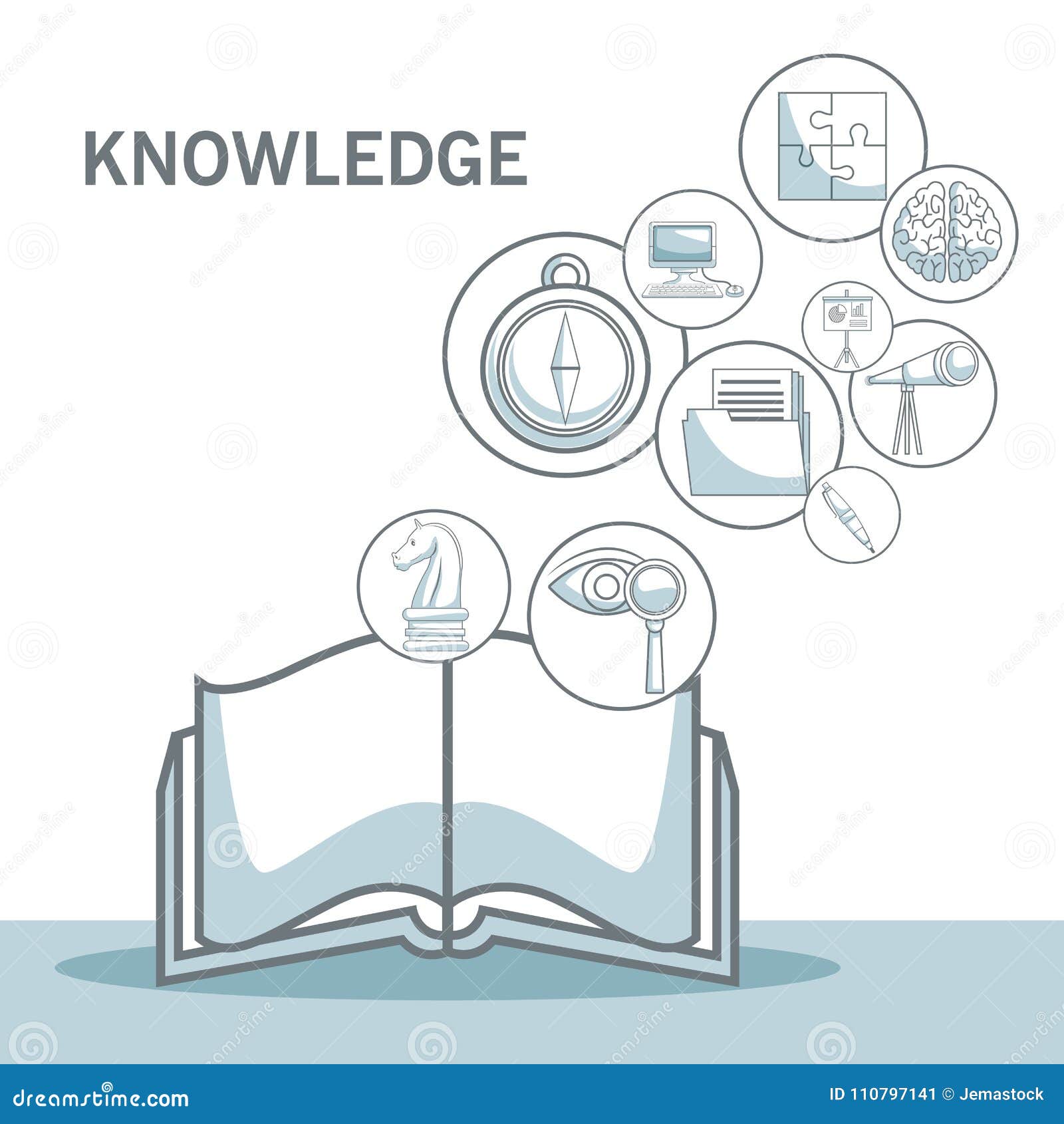 White Background With Silhouette Color Sections Shading Of Open Book ...