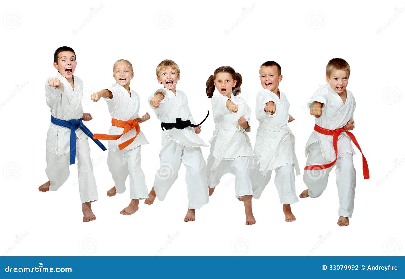 On a White Background Six Athletes Hit a Punch Arm Stock Photo - Image ...