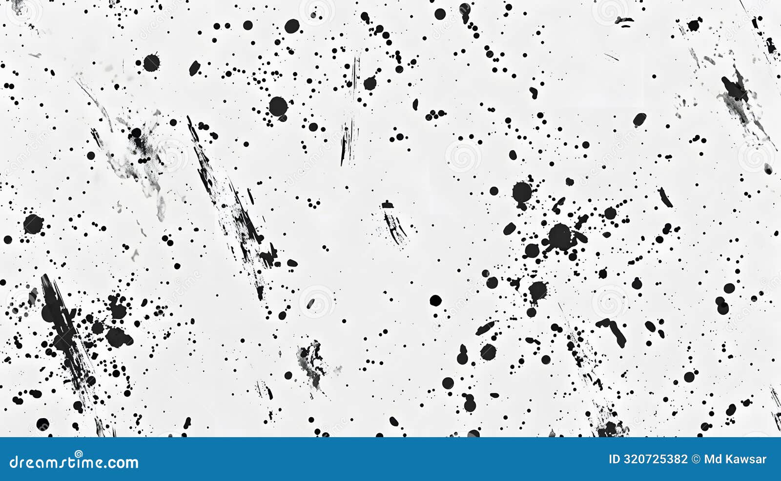 Seamless Black Ink Splatters & Scratches Texture Stock Illustration ...