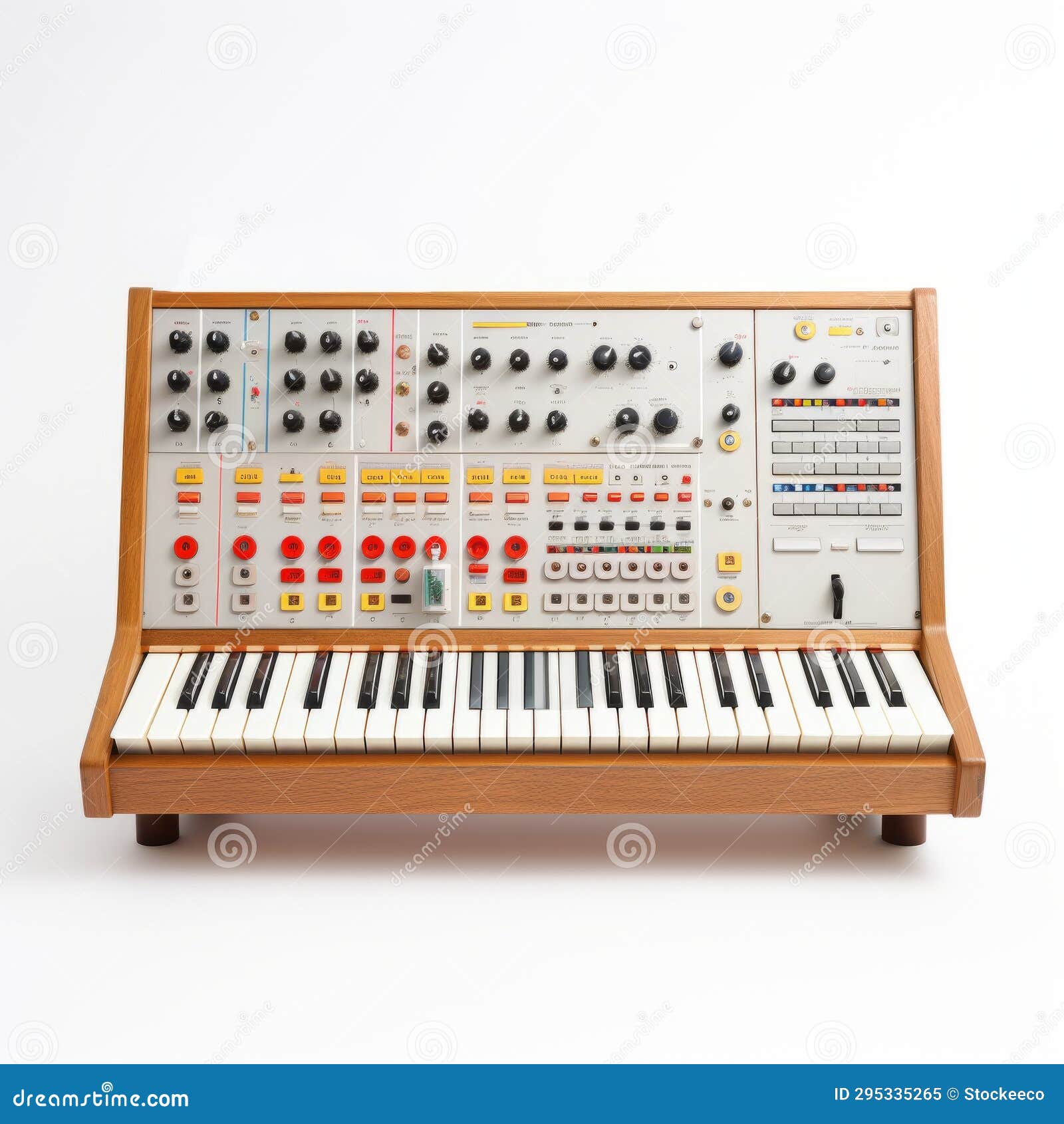 White Background Synthesizer with Detailed Analog Sound Stock ...
