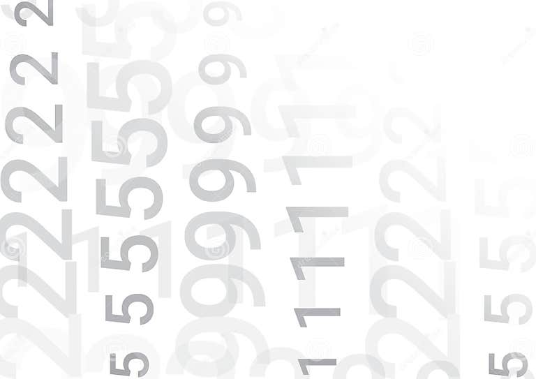 On a White Background There are Columns with Numbers. Stock Vector ...