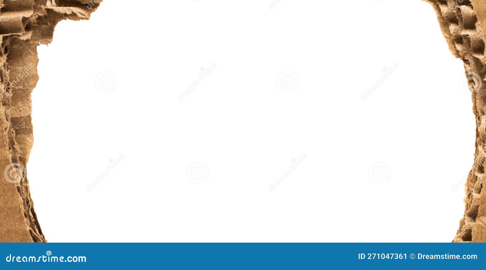 White Background with Torn Cardboard Edges. Torn Cardboard for Design ...