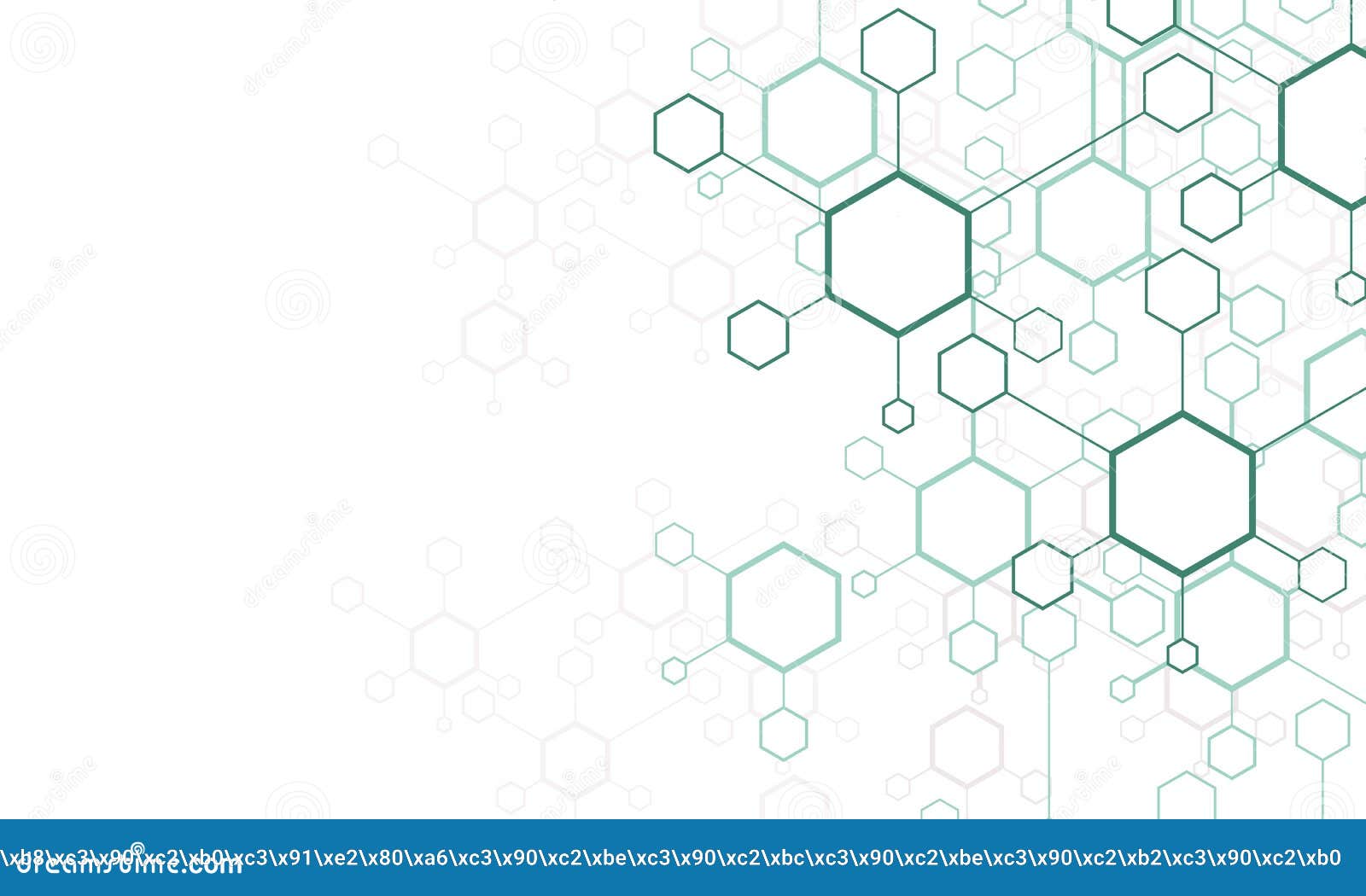 White Background with Turquoise Color Molecular Lattice Pattern Stock ...