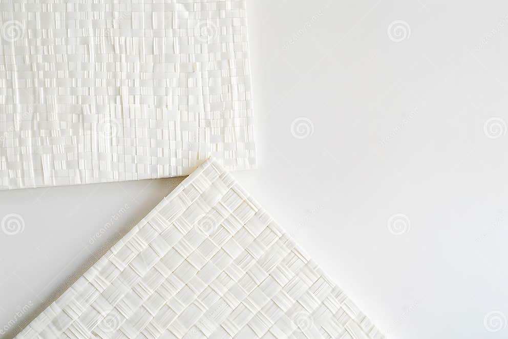White Woven Fabric Texture Background with Squares Stock Illustration ...
