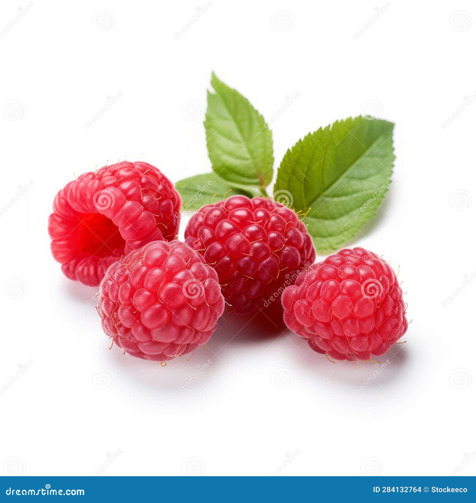 Vibrant Raspberry Product Photography on White Background Stock ...