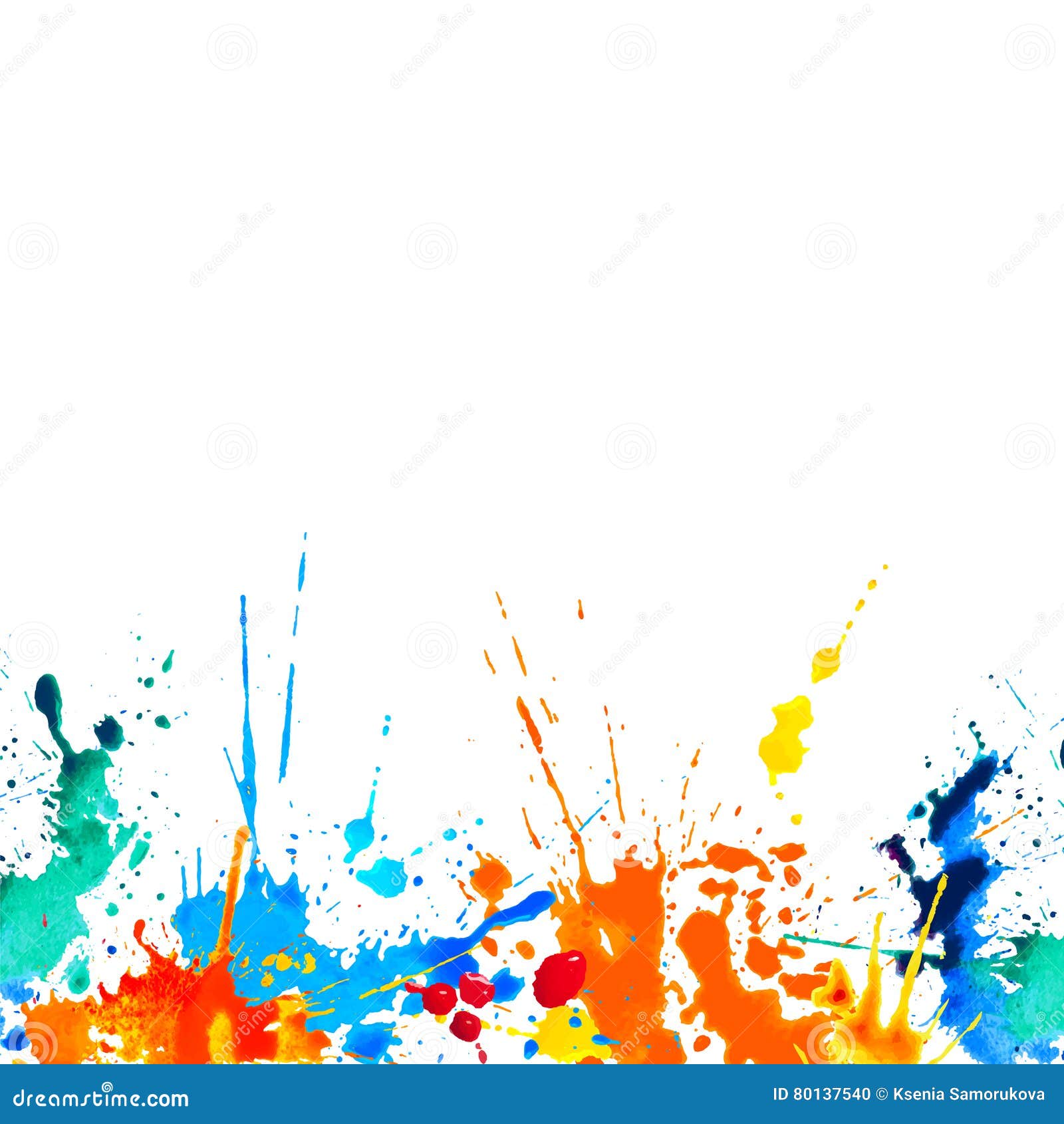 White Background with Watercolor Splash Paint Stock Vector ...