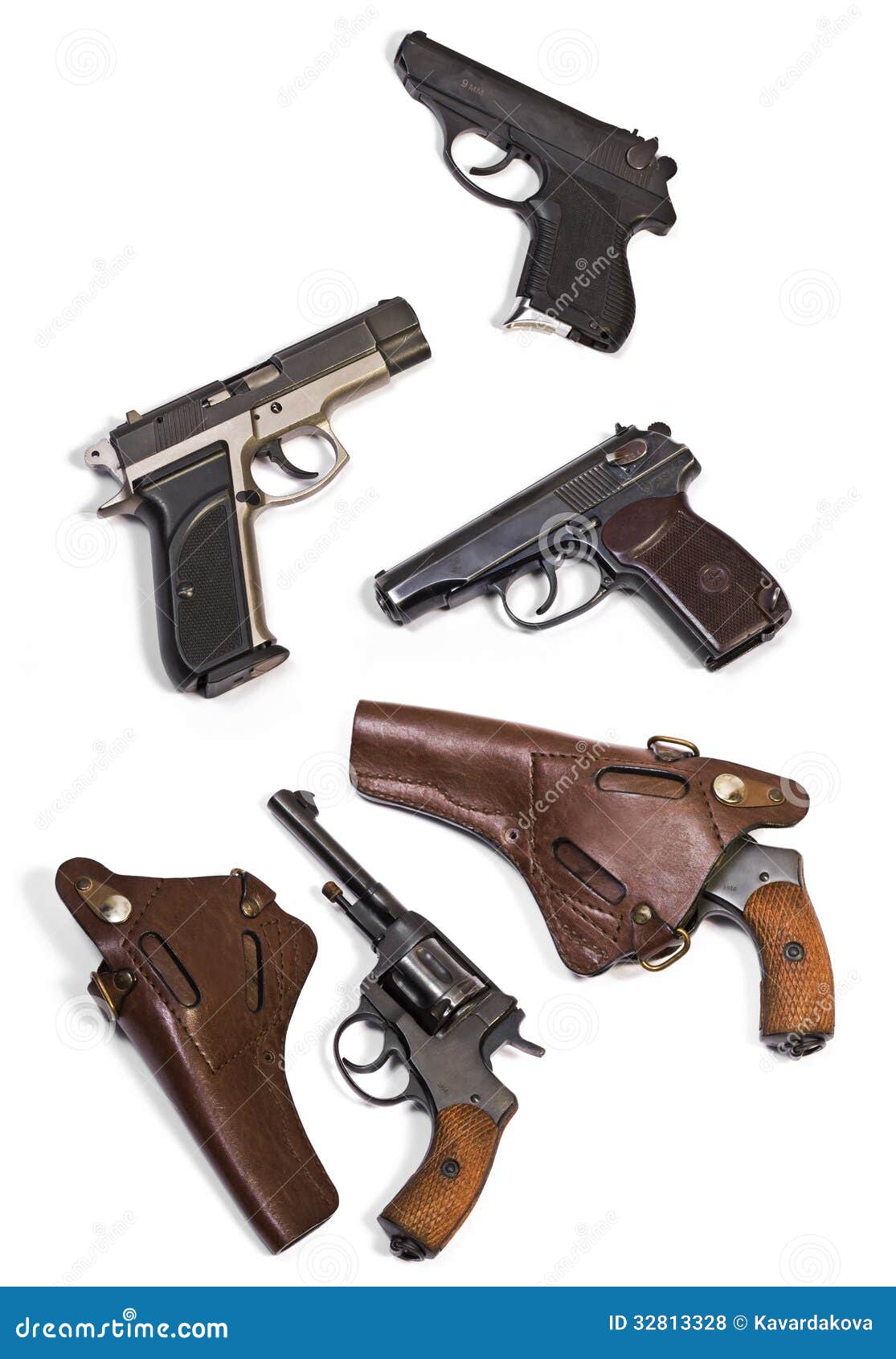 White Background Weapons Pistol Revolver Stock Photo - Image of white ...