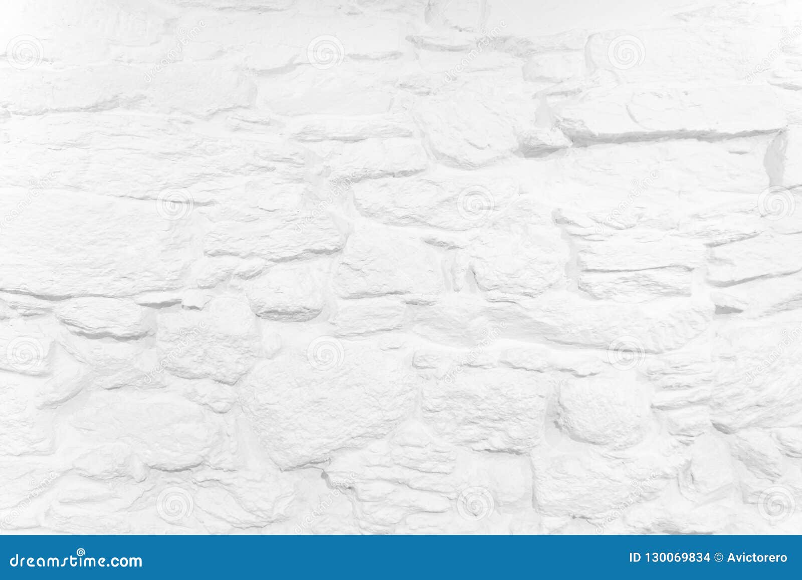 Old, Whitewashed Stone Wall, Painted White With Peeling Paint. Royalty ...