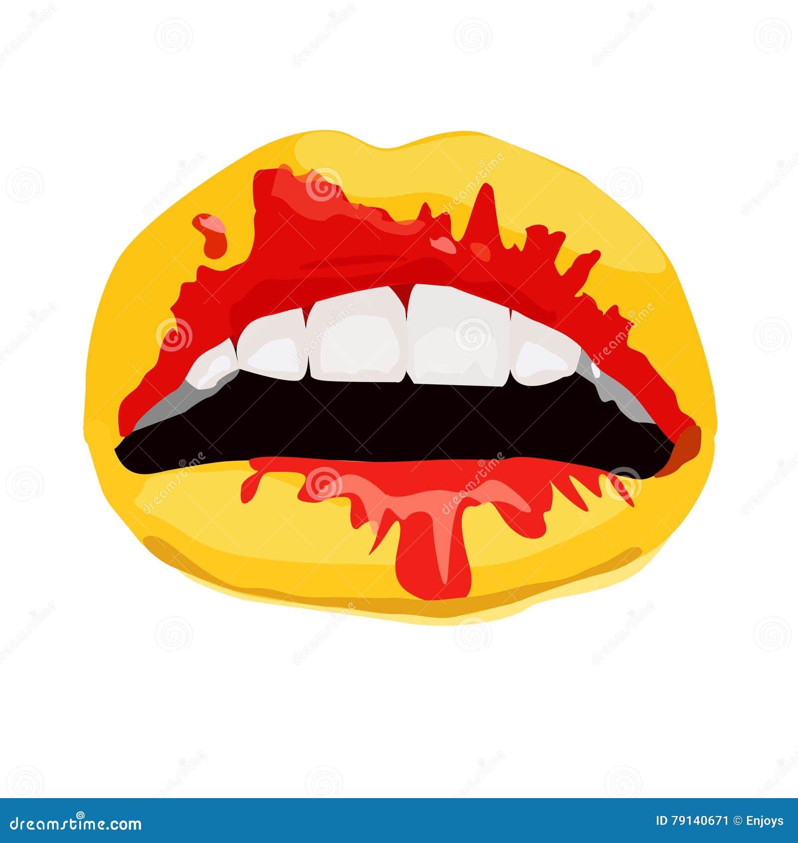 Yellow Lips And Purple Spot Dialog, Message, Speech, Voice Watercolor ...