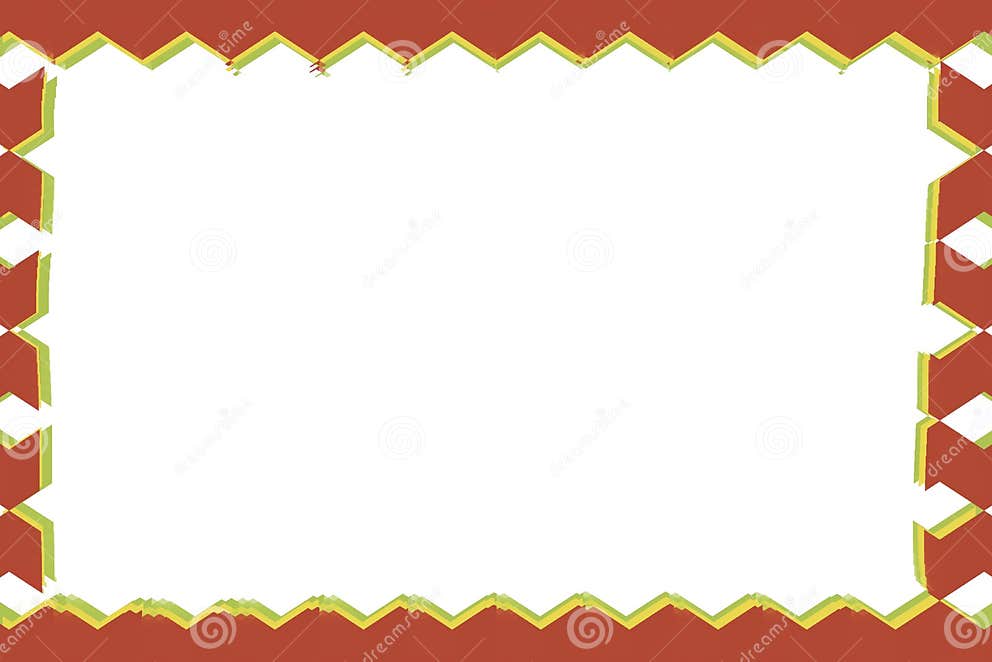 White Background with Yellow, Red and Green Frames Arranged in a ...