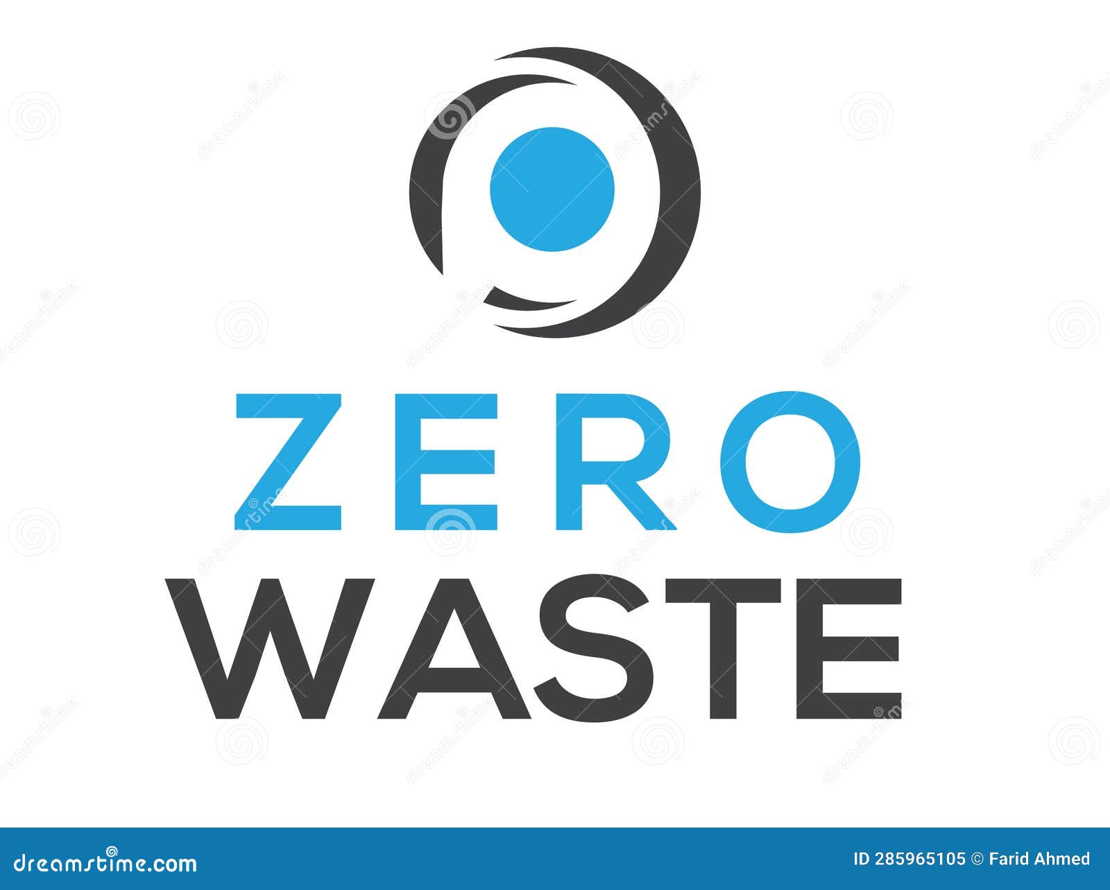 White Background Zero Waste Logo, Zero Waste Vector Logo or Icon Stock ...