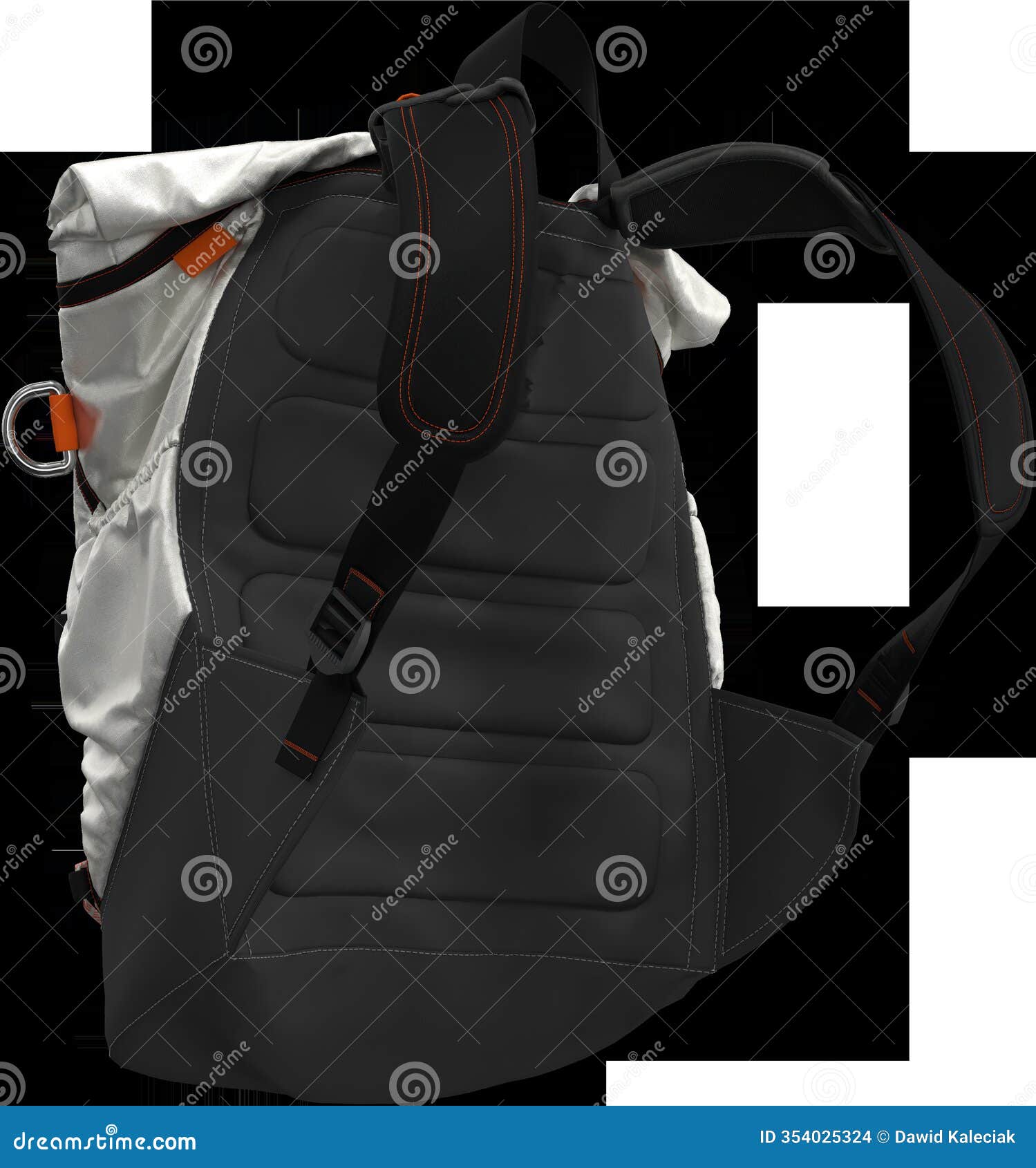 White Backpack Design Front, Side And Back View Set. College Or School ...