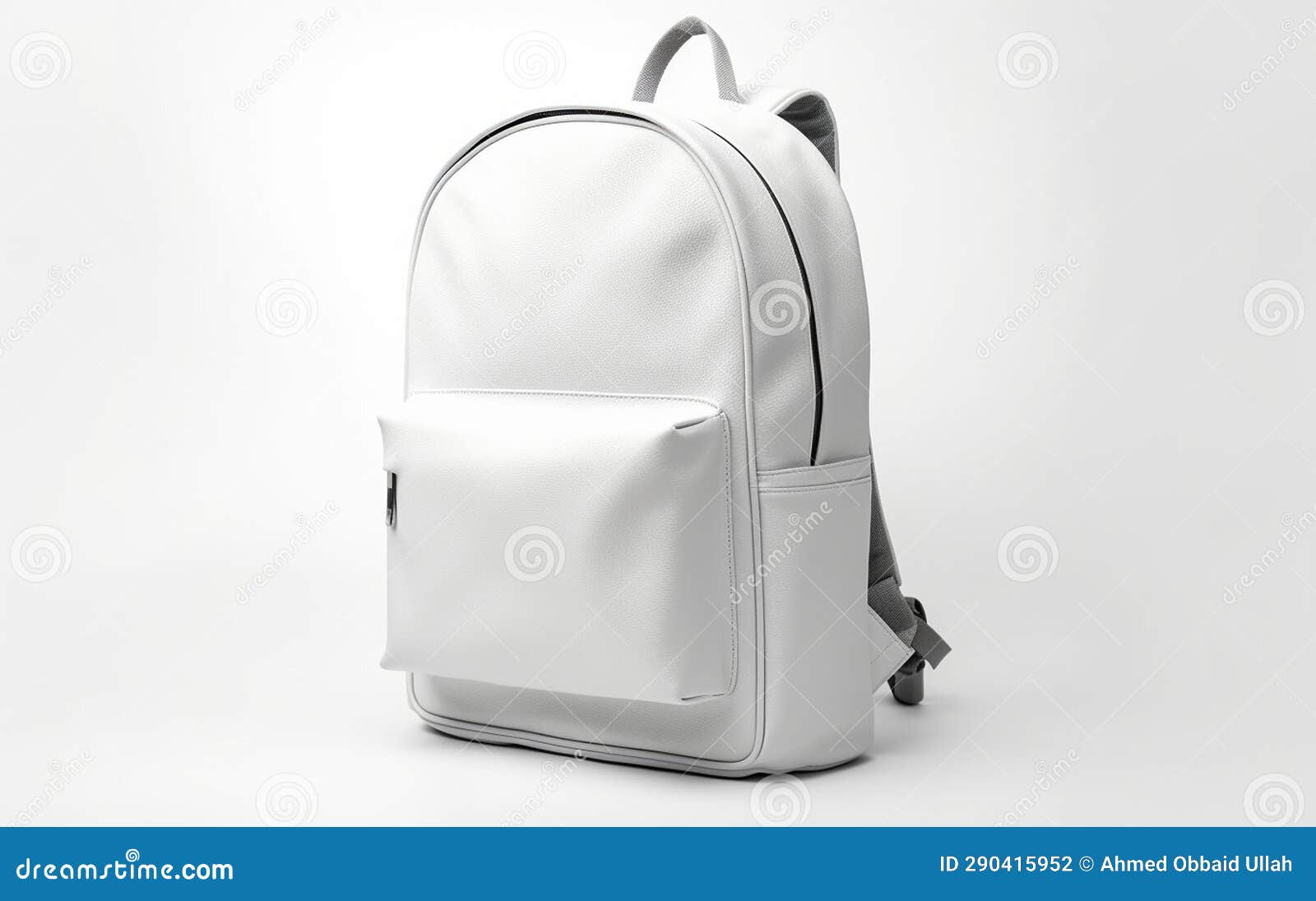 White Backpack on a White Background. Generative by Ai Stock Photo ...