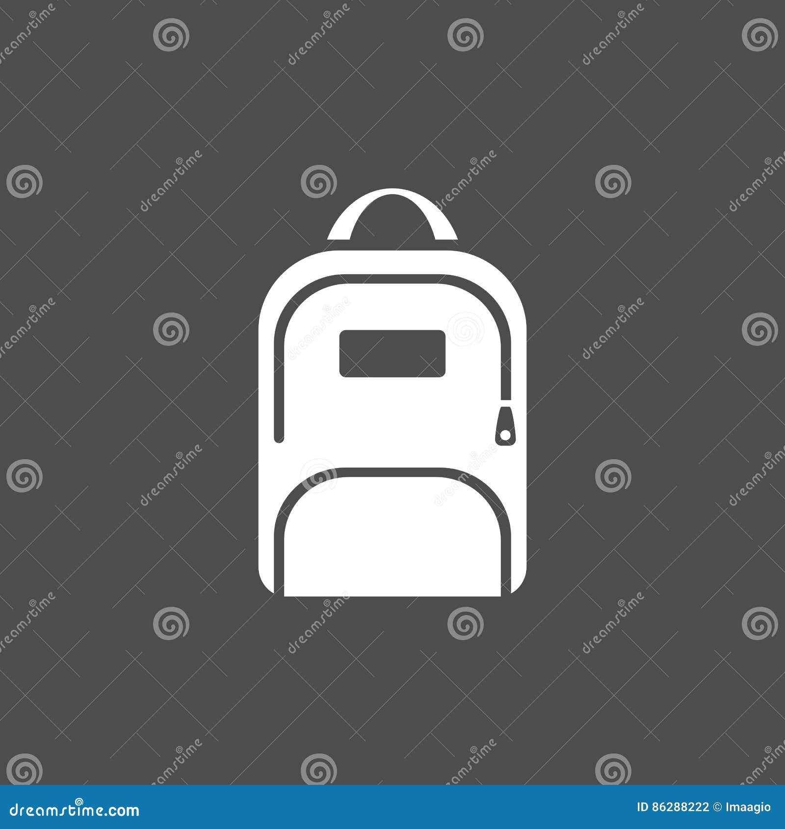 White backpack icon stock vector. Illustration of symbol - 86288222