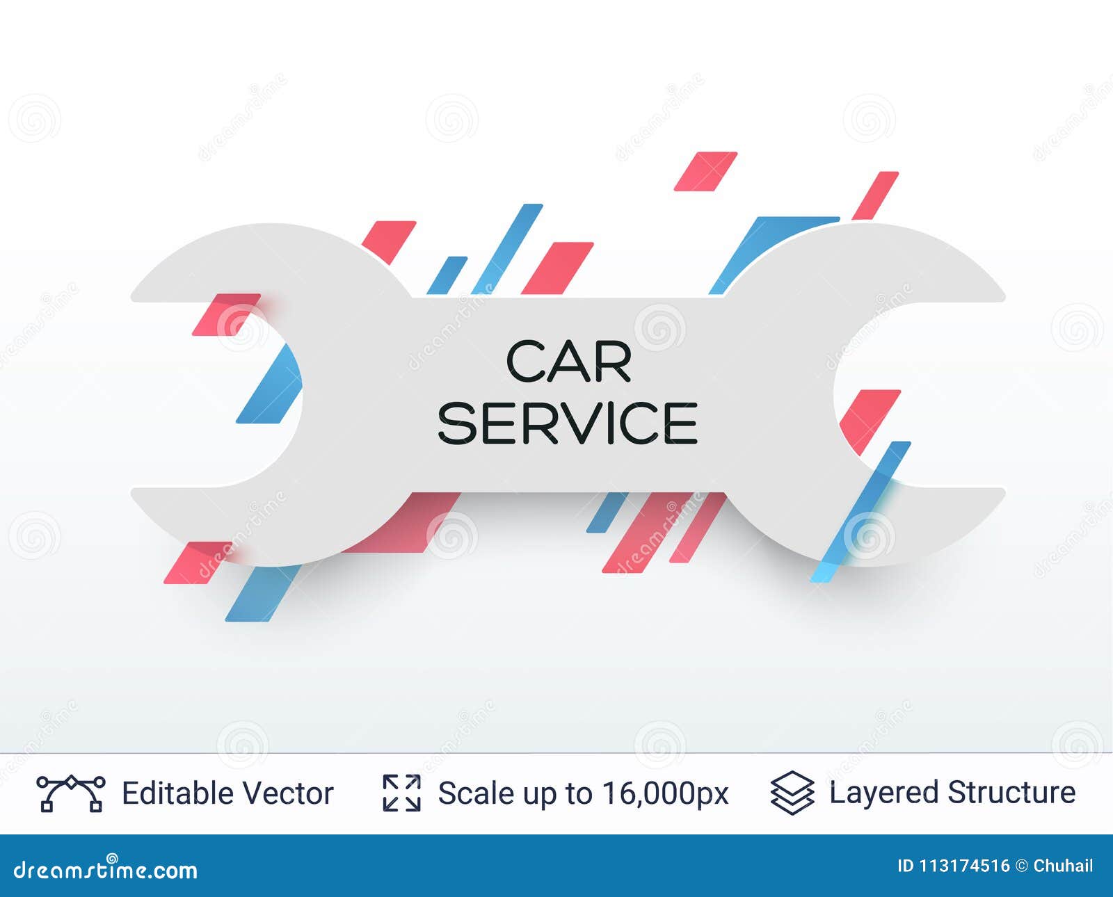 White Badge Spanner Sticker. Stock Vector - Illustration of detail ...