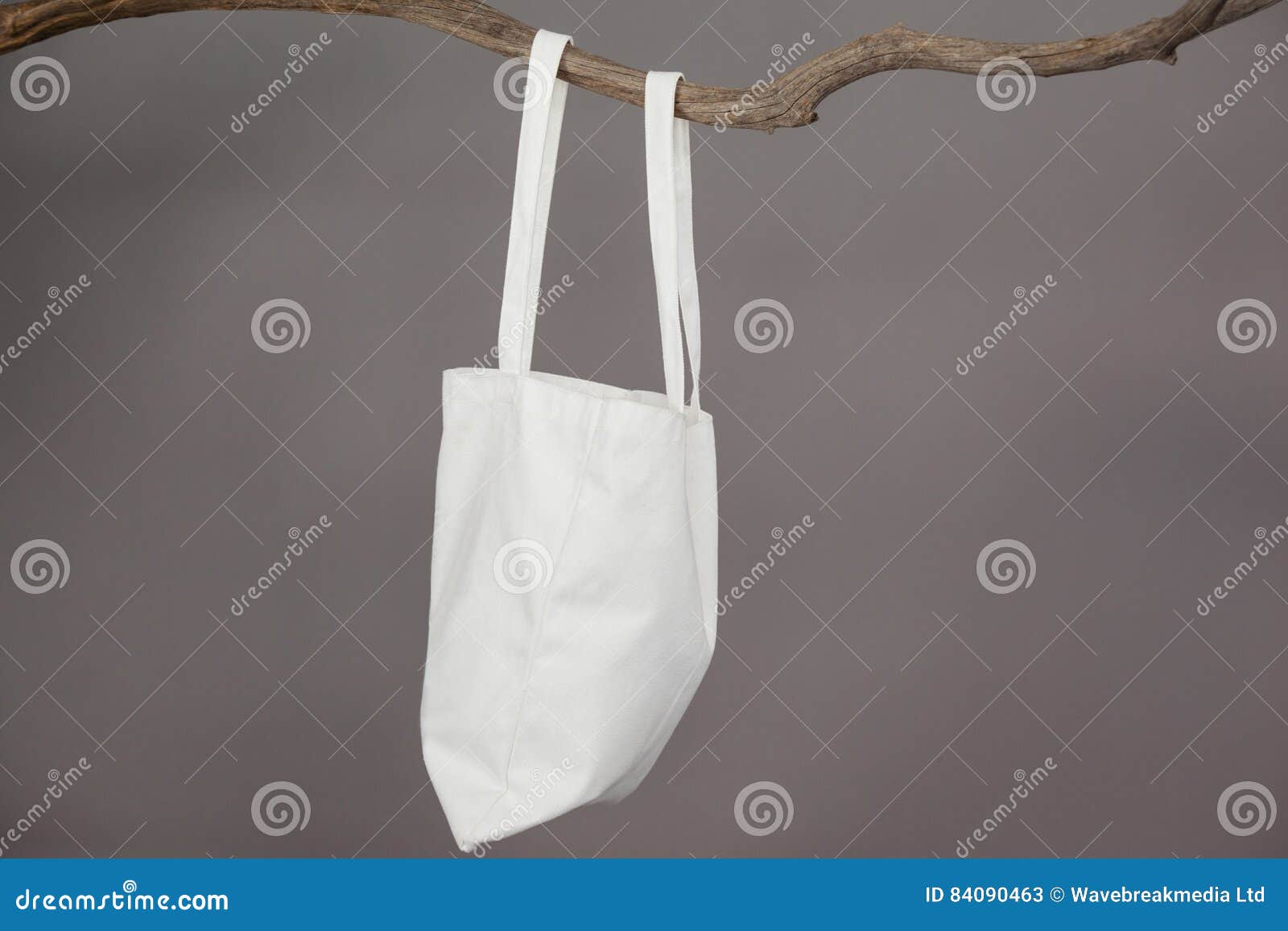 White Bag Hanging on a Tree Branch Stock Image - Image of white, shot ...
