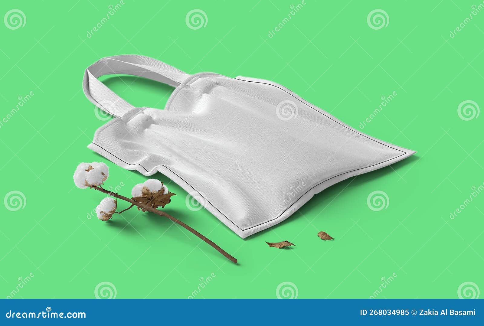 White Bage in a Green Background Stock Illustration - Illustration of ...