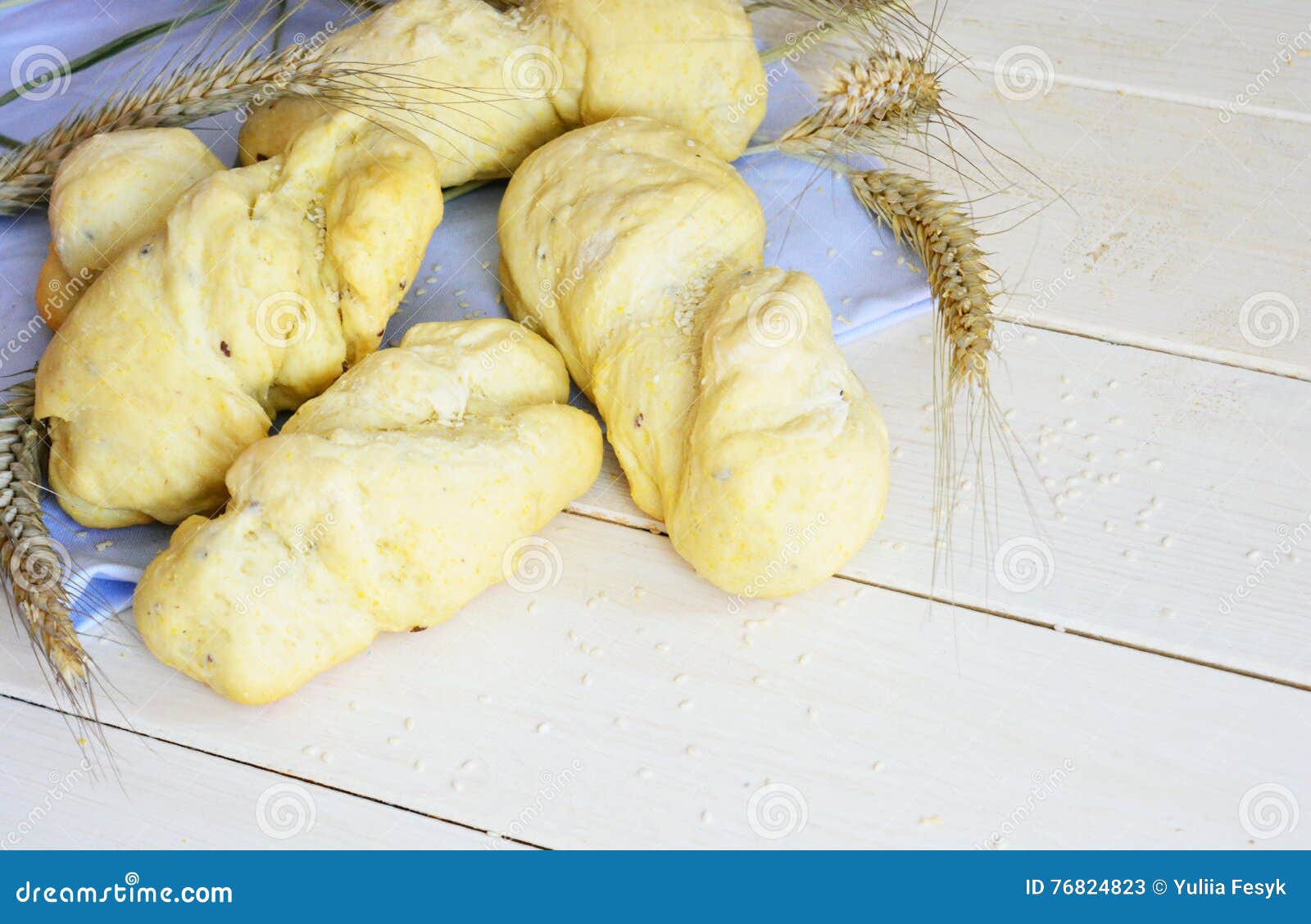 White Bakery Bread on the White Background. Stock Image - Image of ...