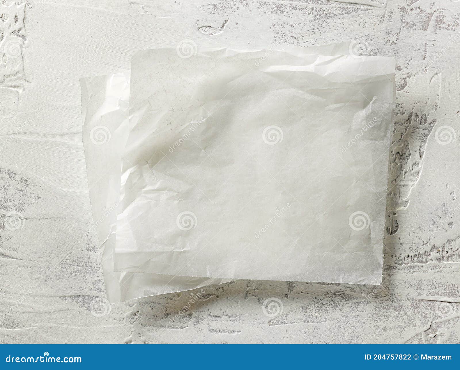 White baking paper sheets stock photo. Image of culinary - 204757822