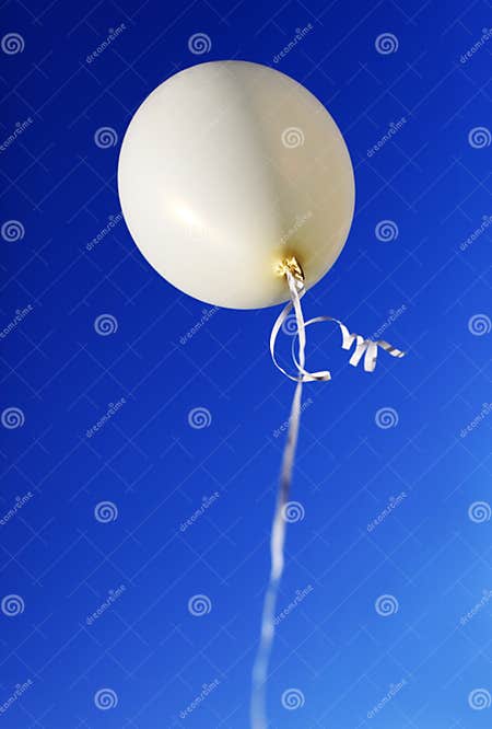 White balloon stock image. Image of event, object, birthday - 9842995