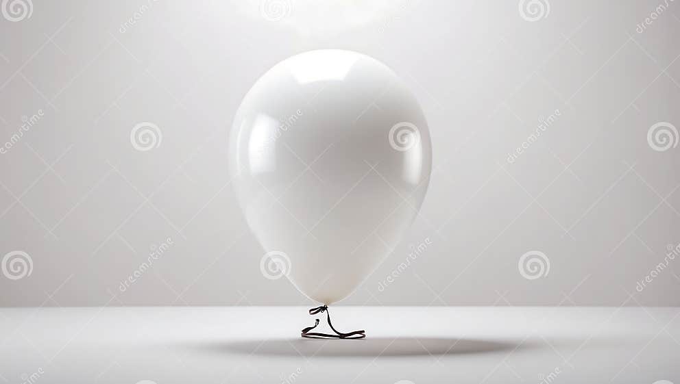 White Balloon White Background Stock Illustration - Illustration of ...