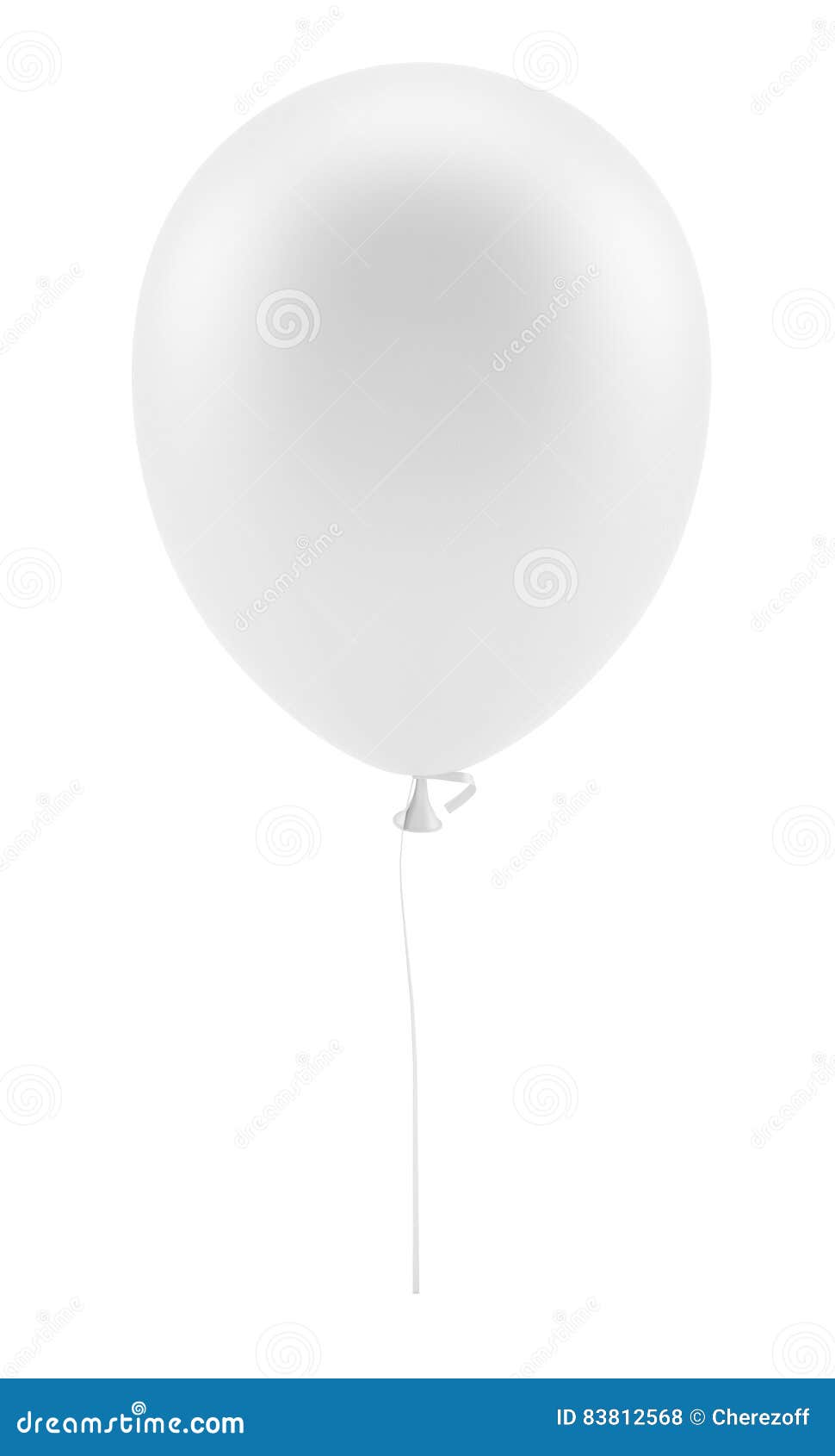 White balloon, isolated stock illustration. Illustration of object ...