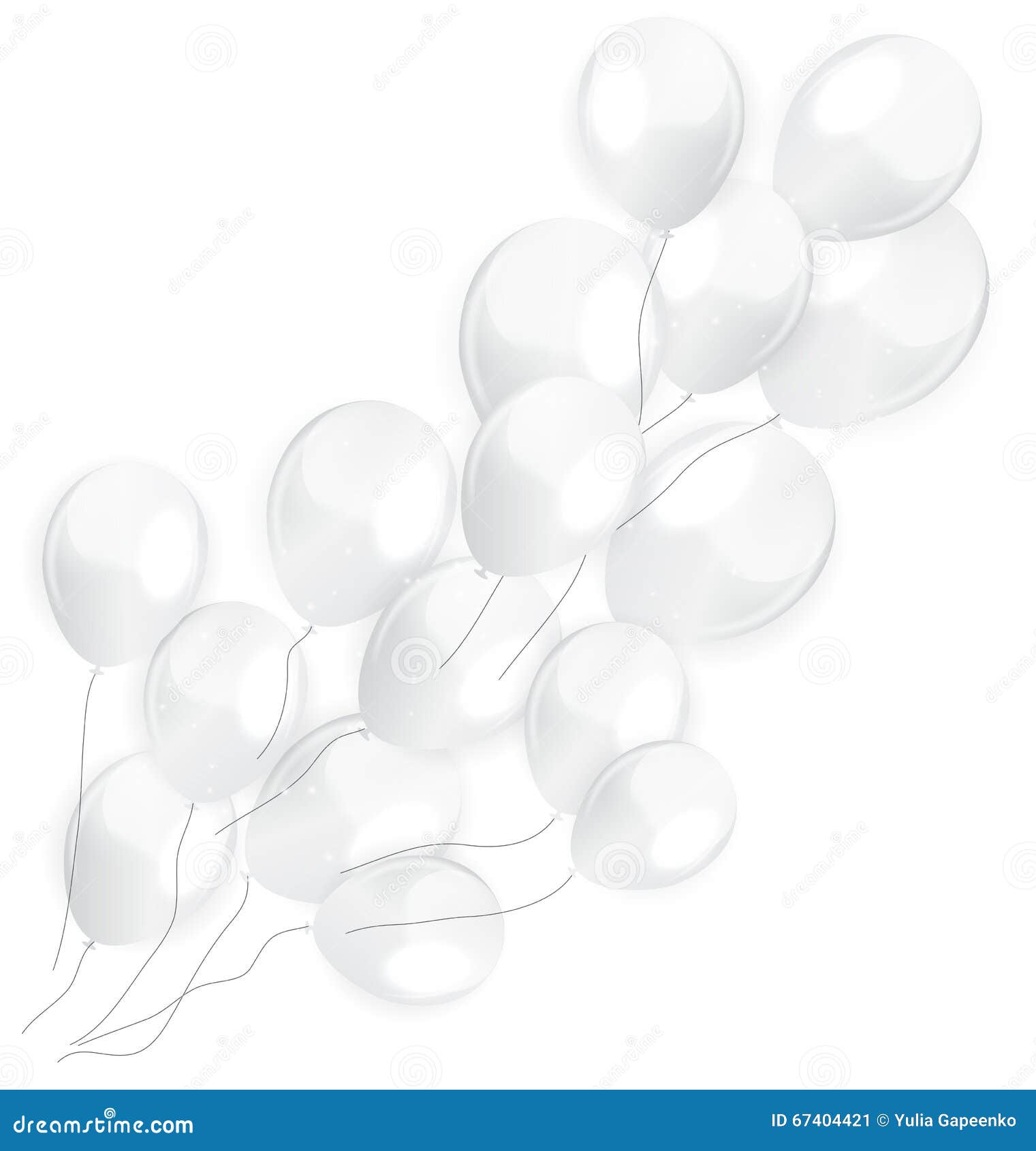 White Balloons, Vector Illustration Stock Vector - Illustration of ...
