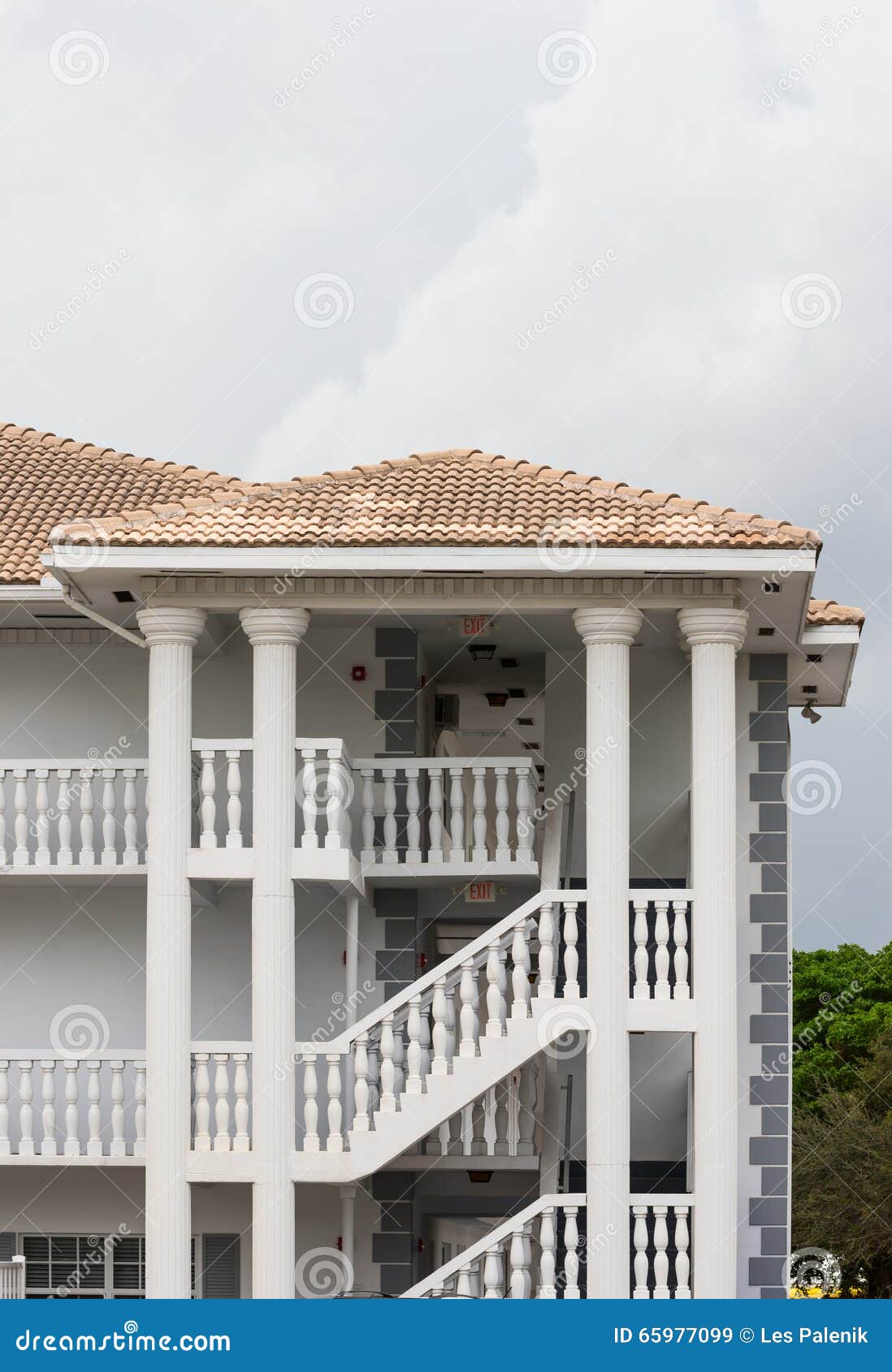 White baluster staircase stock image. Image of steps - 65977099