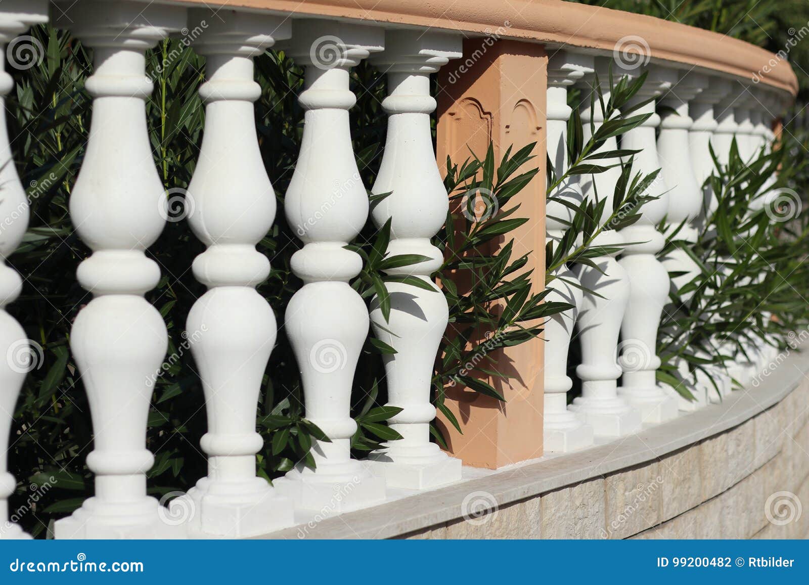 A white baluster stock photo. Image of balaustrade, concrete - 99200482