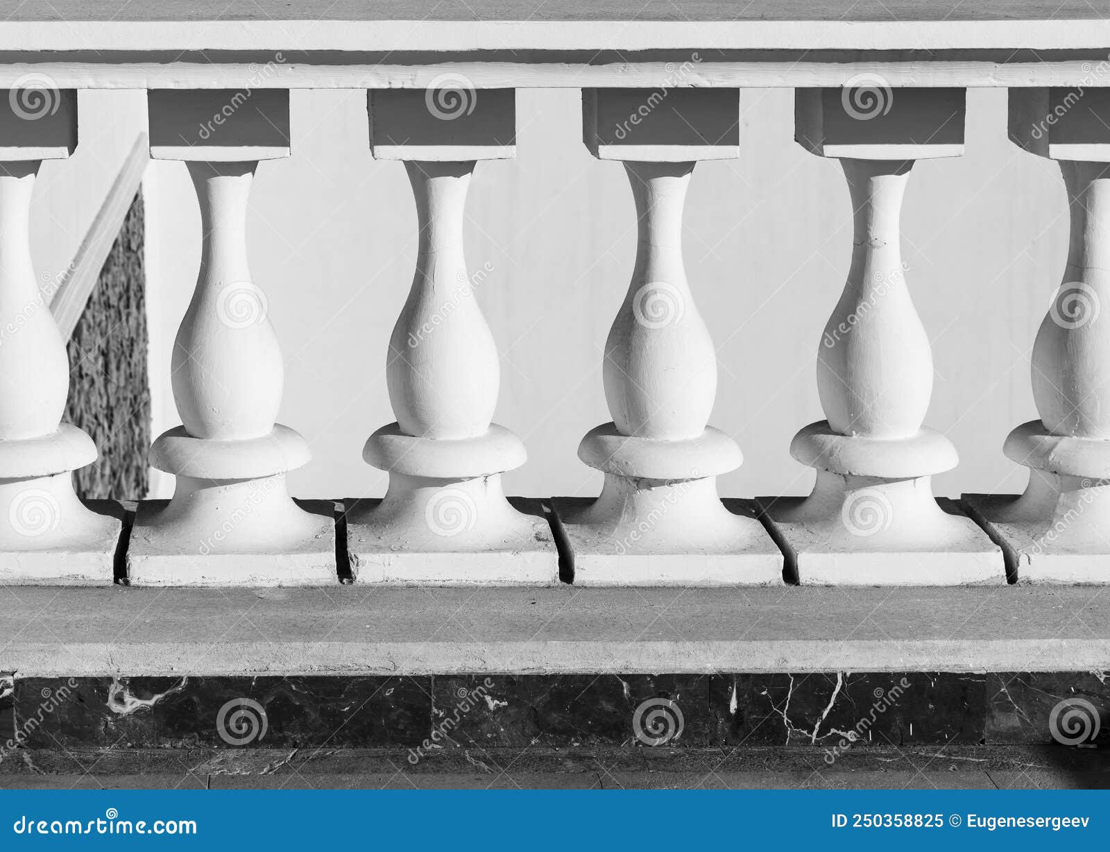 White Balusters. Abstract Classical Architecture Exterior Fragment ...