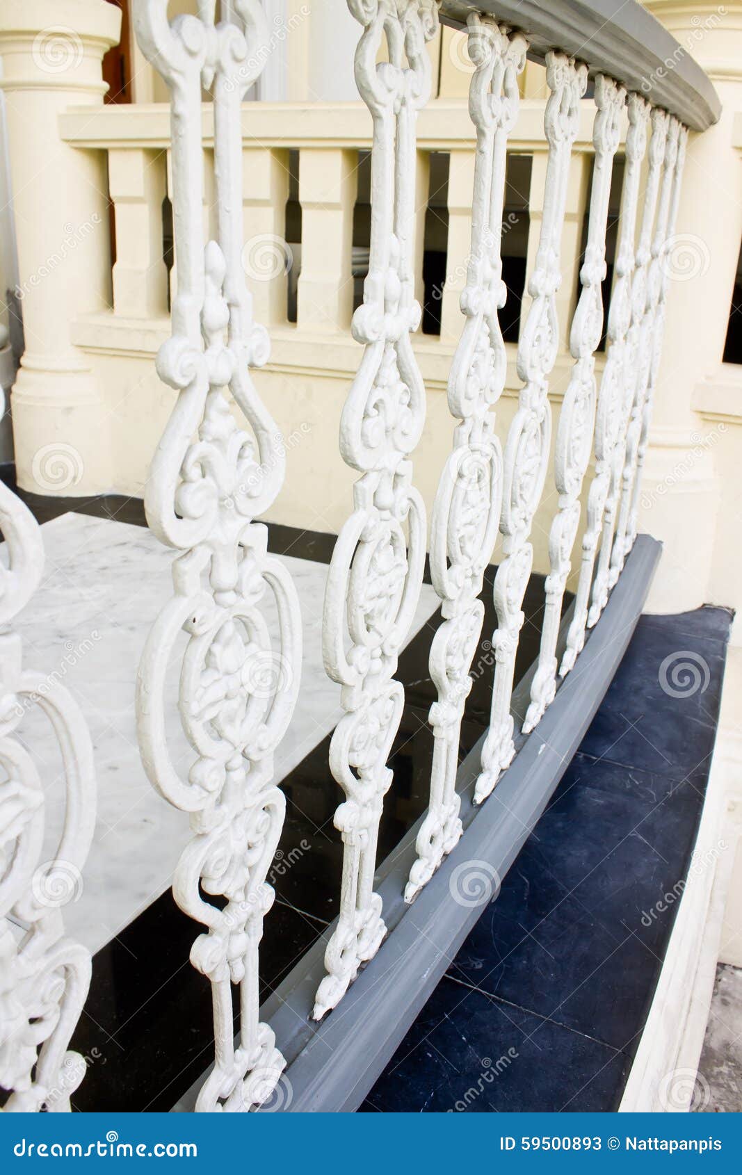 White Balustrade, Pattern Balustrade Stock Image - Image of balustrade ...