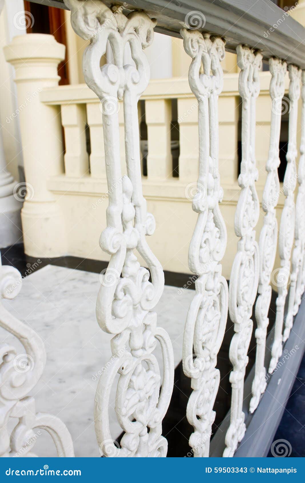 White Balustrade, Pattern Balustrade Stock Image - Image of vintage ...