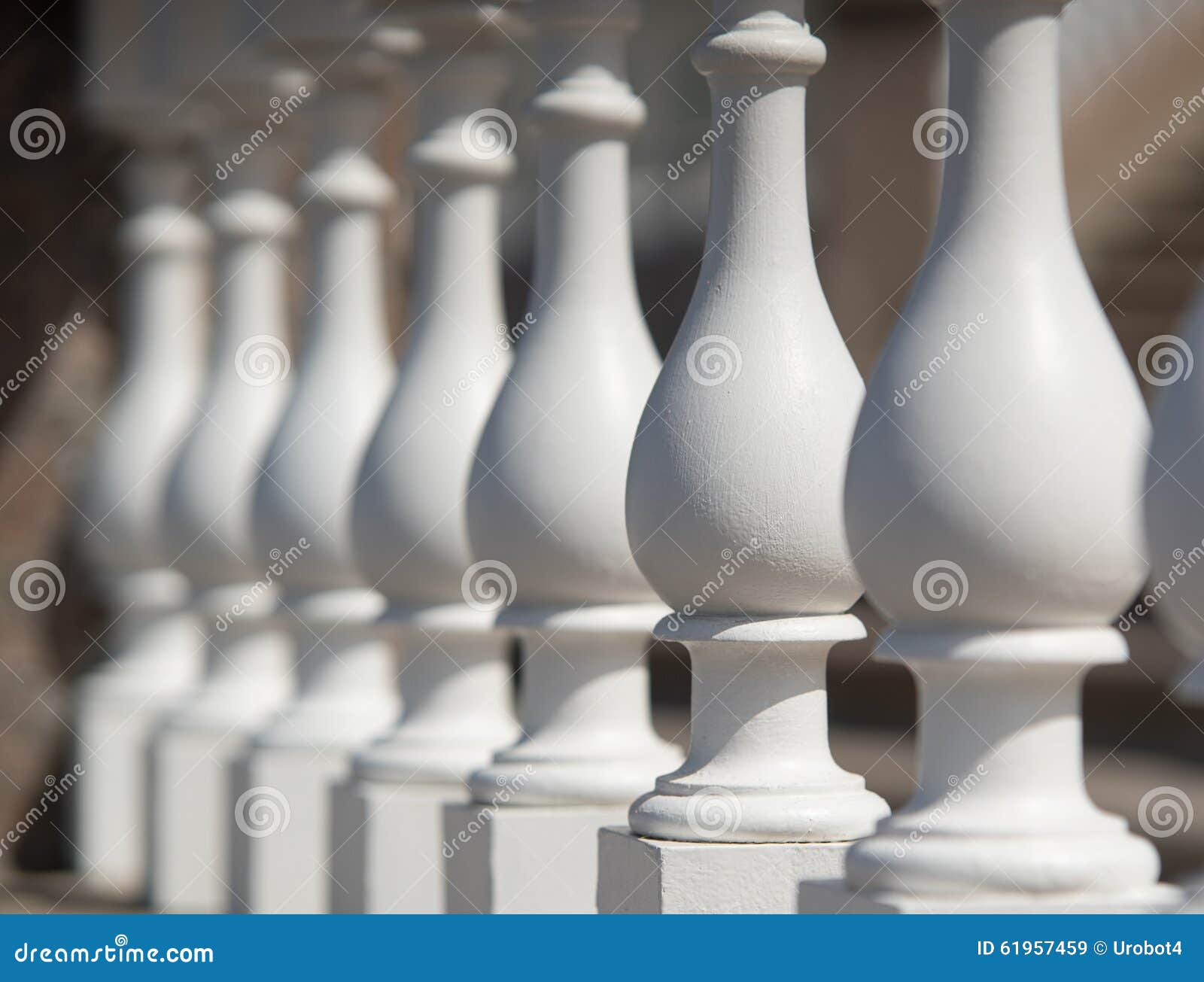 White Balustrade stock image. Image of classic, close - 61957459