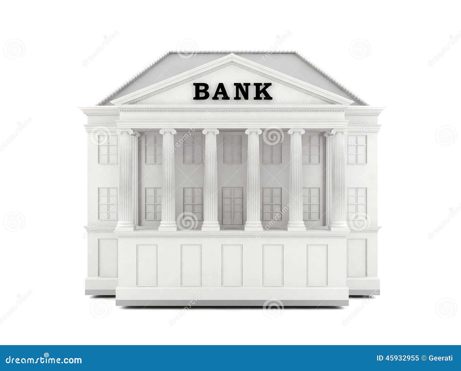 White bank building stock image. Image of money, construction - 45932955