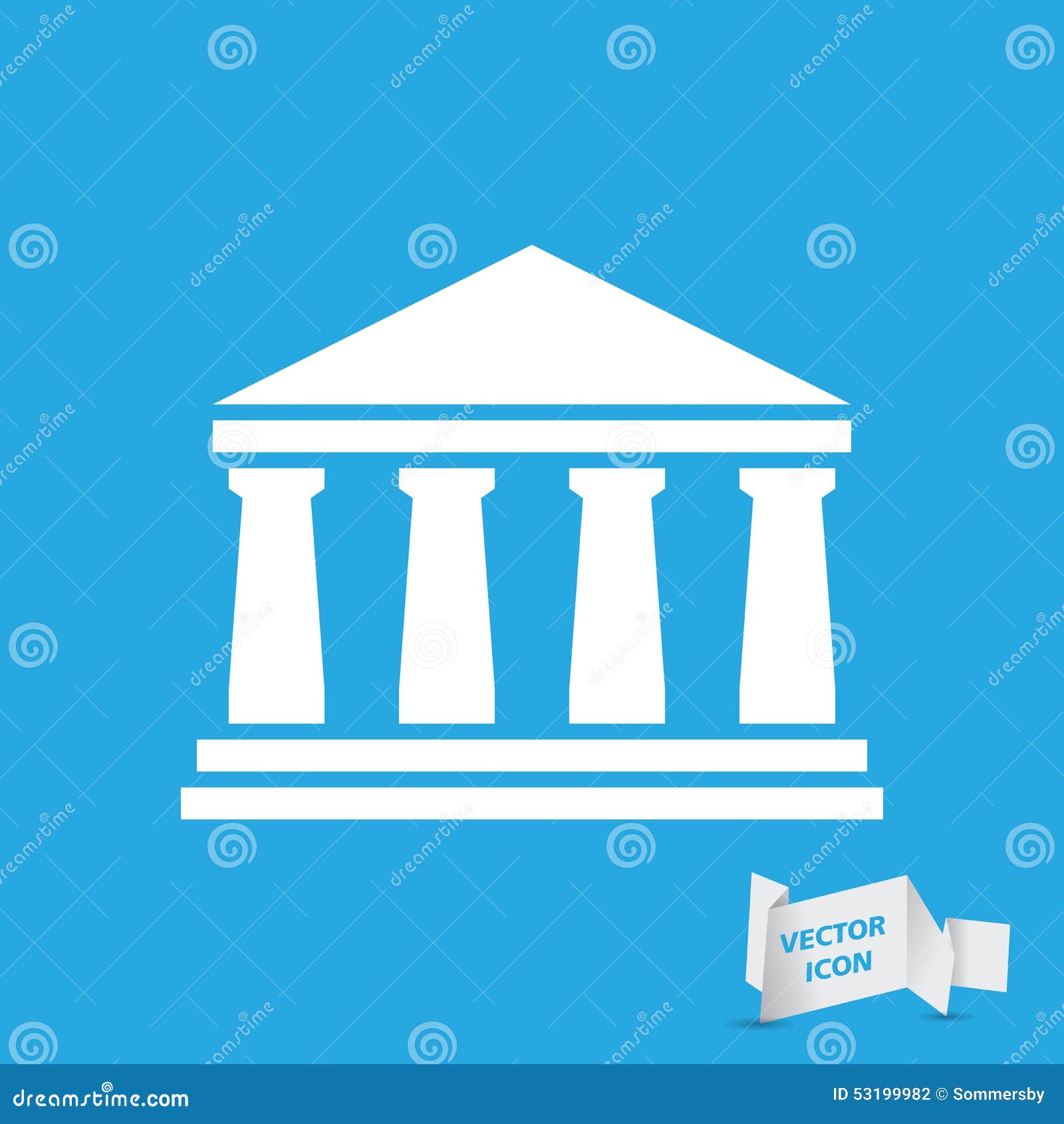 White bank icon stock vector. Illustration of pattern - 53199982