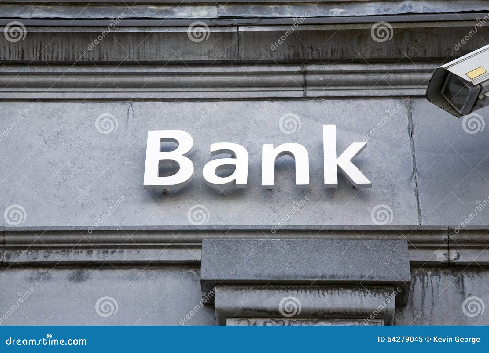 White Bank Sign stock image. Image of bank, white, facade - 64279045