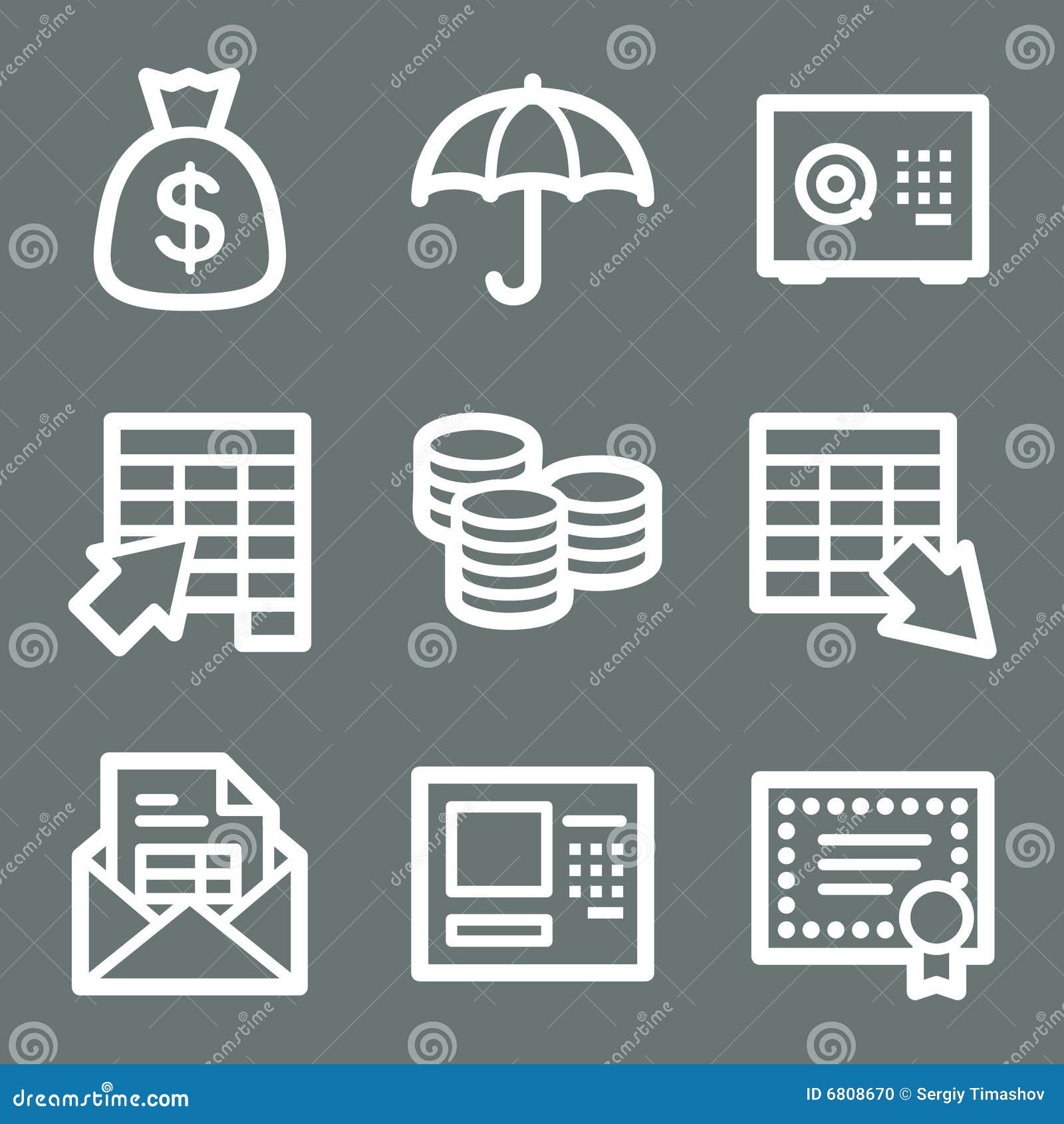 White banking web icons stock vector. Illustration of finance - 6808670