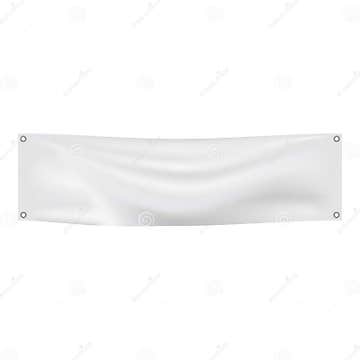 White Banner Mockup, Realistic Style Stock Vector - Illustration of ...