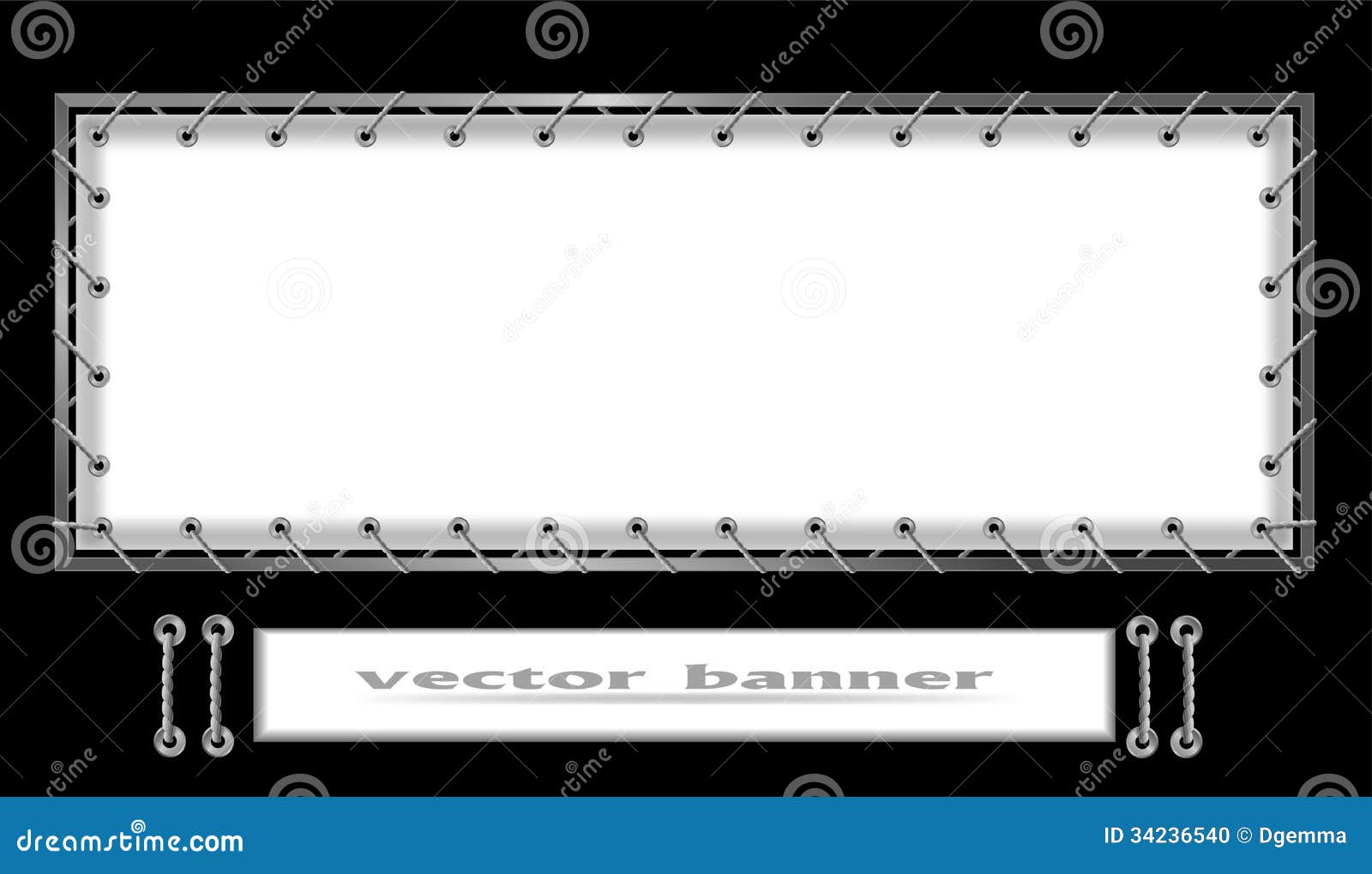 White banner stock vector. Illustration of isolated, banner - 34236540