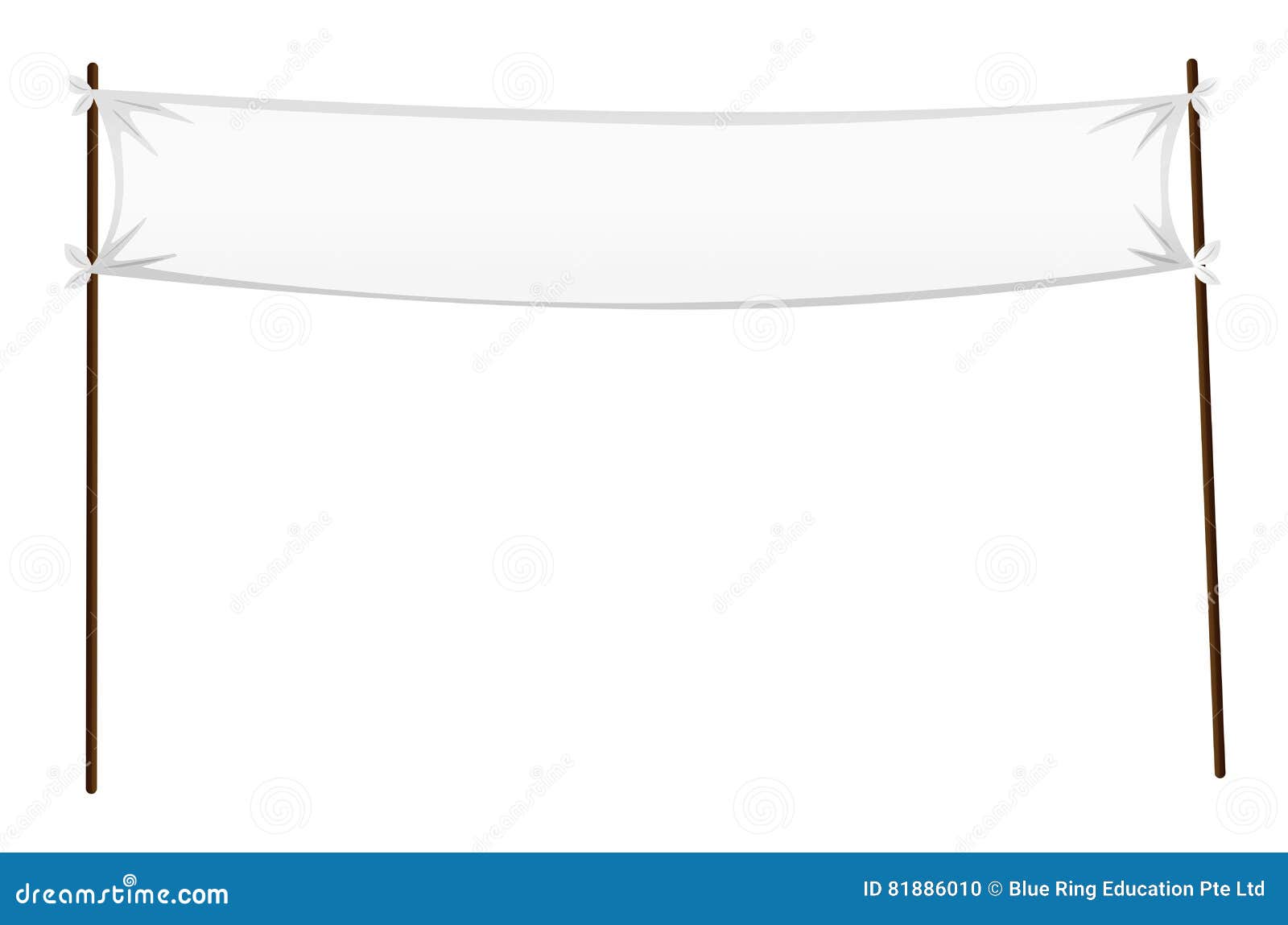 White Banner Template on Poles Stock Vector - Illustration of banner ...
