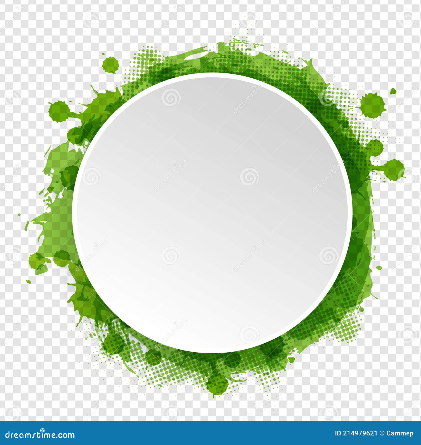 White Banner Wth Green Paint Transparent Background Stock Vector ...