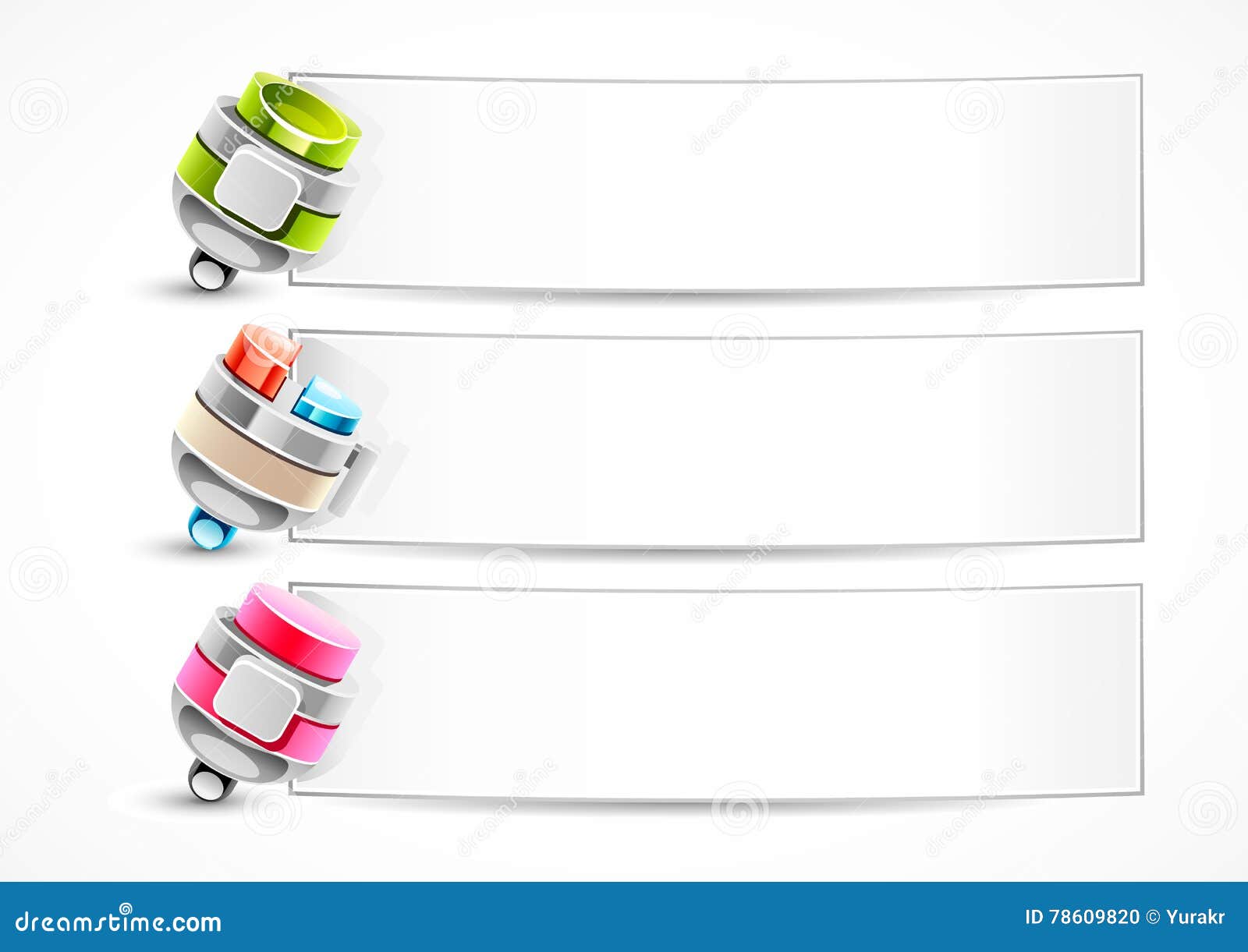 White banners with pens stock vector. Illustration of paper - 78609820