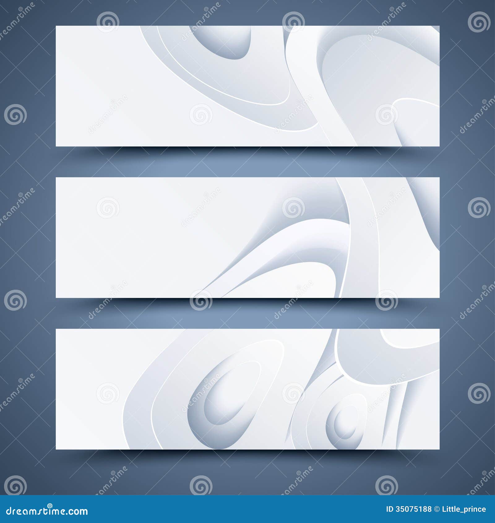 White Banners Templates. Abstract Backgrounds Stock Illustration ...