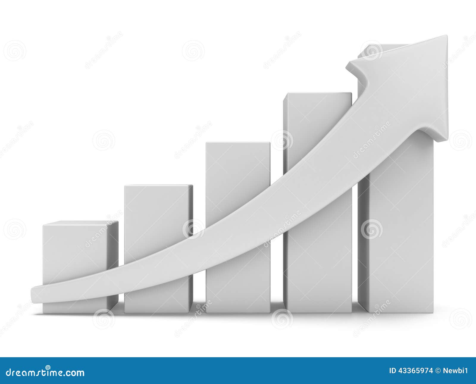 White Bar Graph With Red Arrow Stock Photography | CartoonDealer.com ...