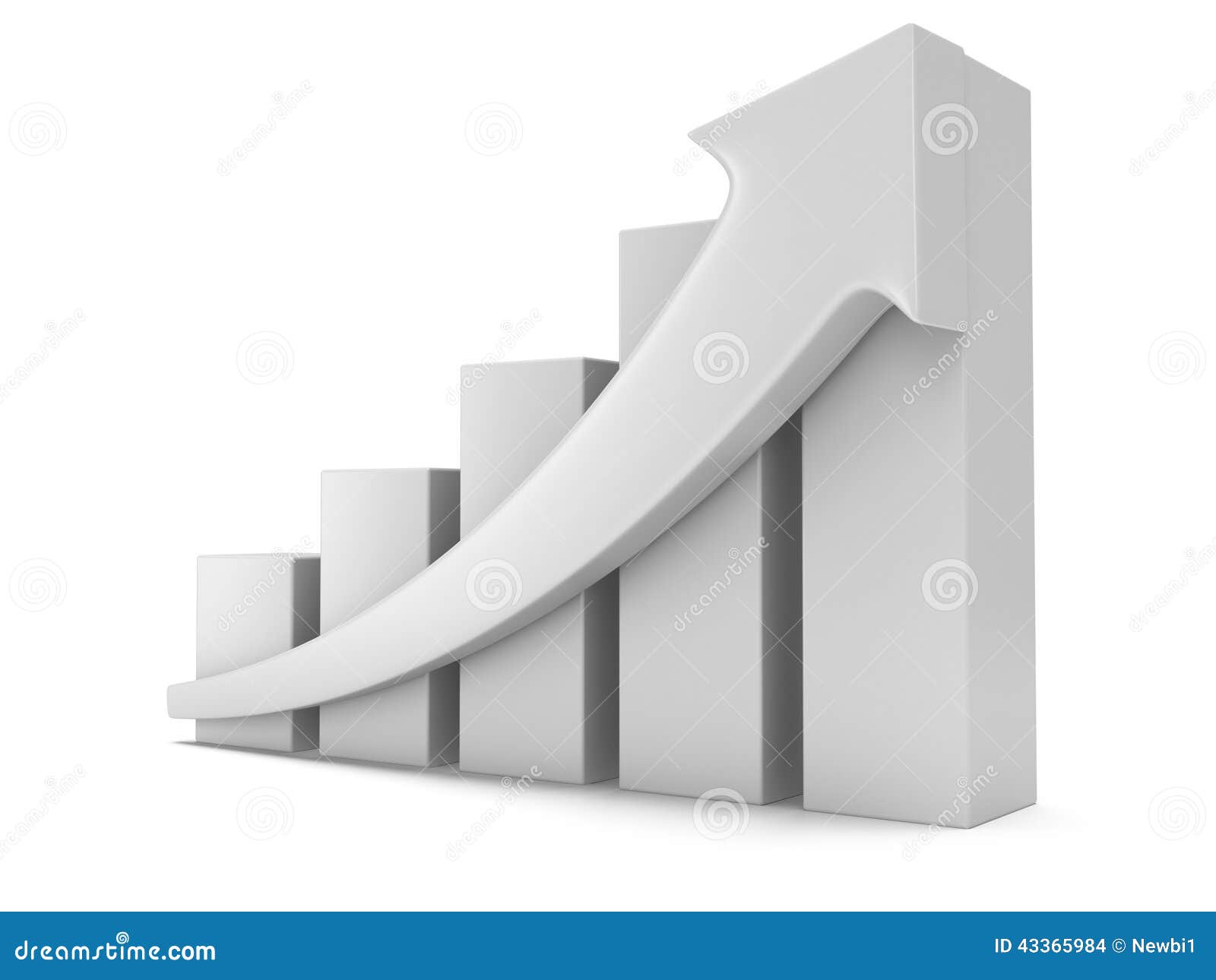 White Bar Graph With Red Arrow Stock Photo | CartoonDealer.com #43365984