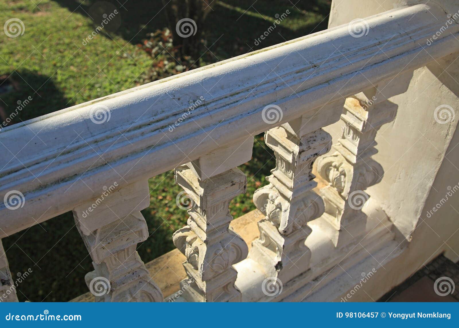 White Baroque balustrade stock image. Image of vintage - 98106457