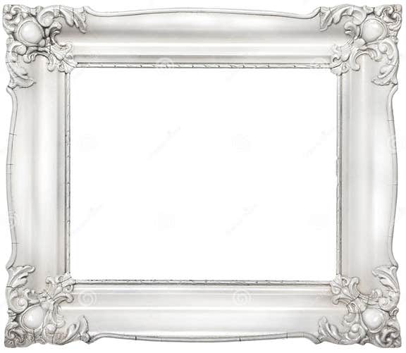 White baroque frame stock image. Image of curvaceous - 21882533