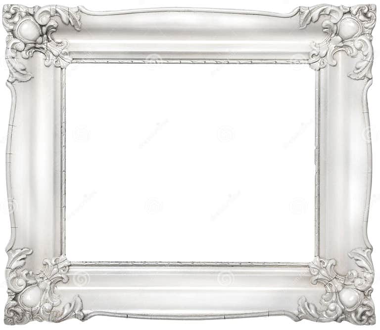 White baroque frame stock image. Image of curvaceous - 21882533